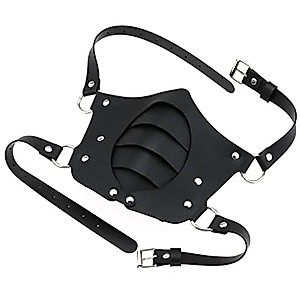 HUI GUO Women Leather Catwoman Masks Adjustable Animal Half Face Mask Cat Rabbit Masquerade Cosplay Halloween Carnival Costume, Black-bzb