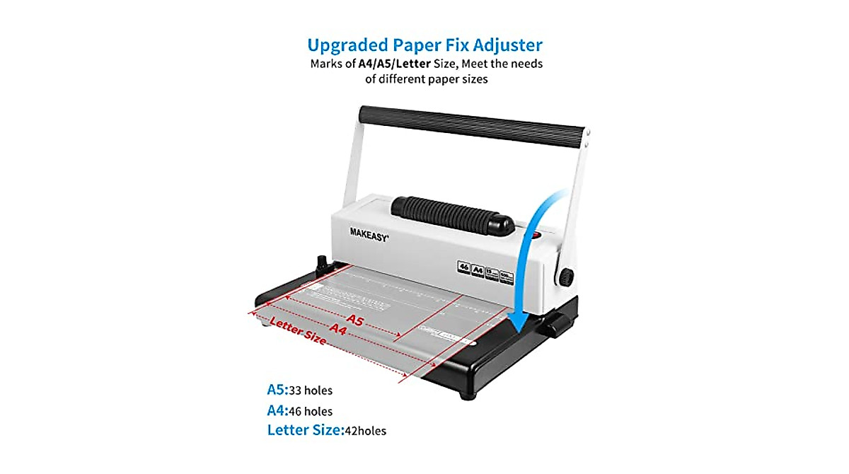 Professional MAKEASY Electric Coil Binding Machine - Manual Punch