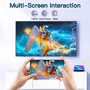 Android TV Box 11.0, Android Box Quad Core RK3318 CPU 2GB 16GB Supports 2.4G+5G Dual Wi-Fi/ 100M Ethernet/ BT 4.0/ USB 3.0/3D 4K Ultra HD H.265 Decoding Smart TV Box Android Media Player