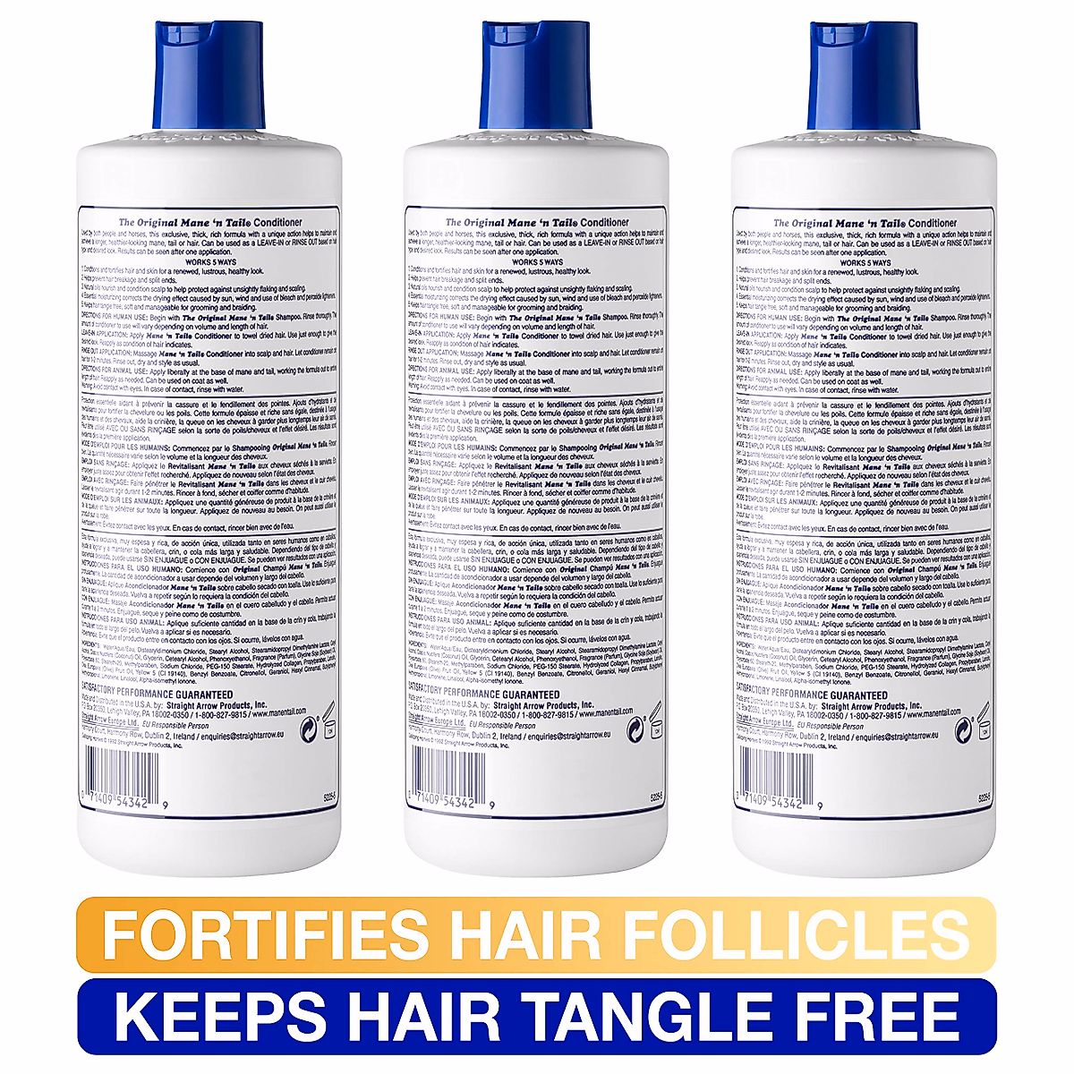 Mane 'n Tail Original Formula For Thicker Fuller Hair 16 oz (3 Pack Conditioner)