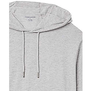 Amazon Essentials Men's Lightweight Jersey Pullover Hoodie, Medium Grey Heather, Medium