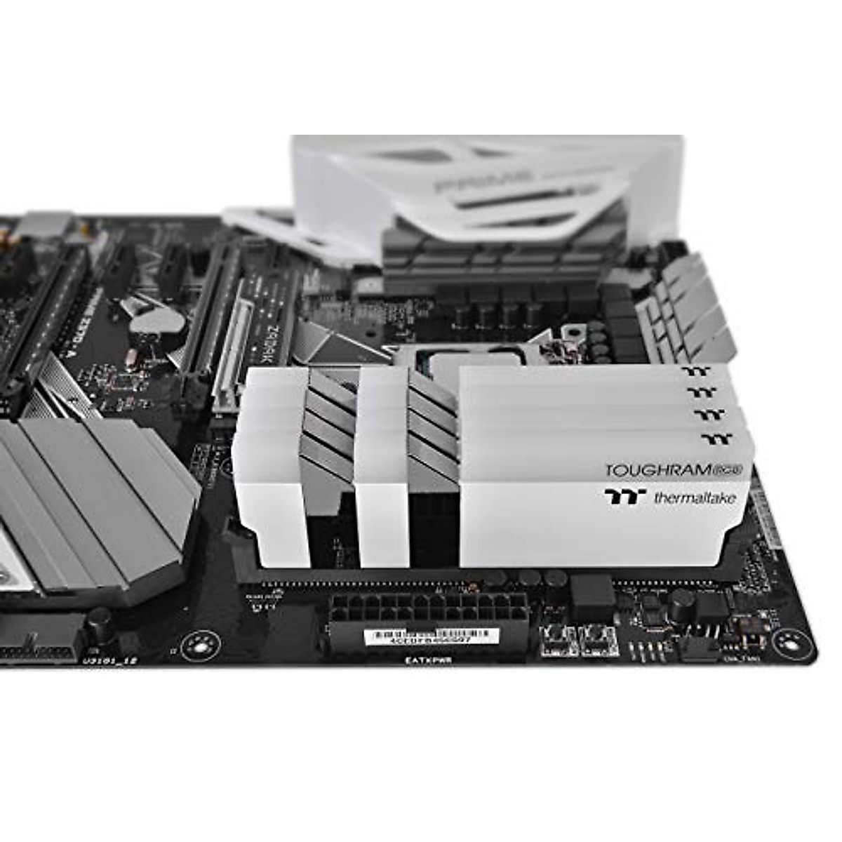 Thermaltake TOUGHRAM RGB White DDR4 3600MHz 16GB (8GB x 2) 16.8 Million Color RGB Alexa/Razer Chroma/5V Motherboard Syncable RGB Memory R022D408GX2-3600C18A