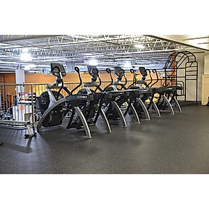 American Floor Mats Sport 8mm Heavy Duty Rubber Flooring - Interlocking Rubber Tile (23" x 23") 10% Blue 9'7" x 15'4" Set (146 Square feet)