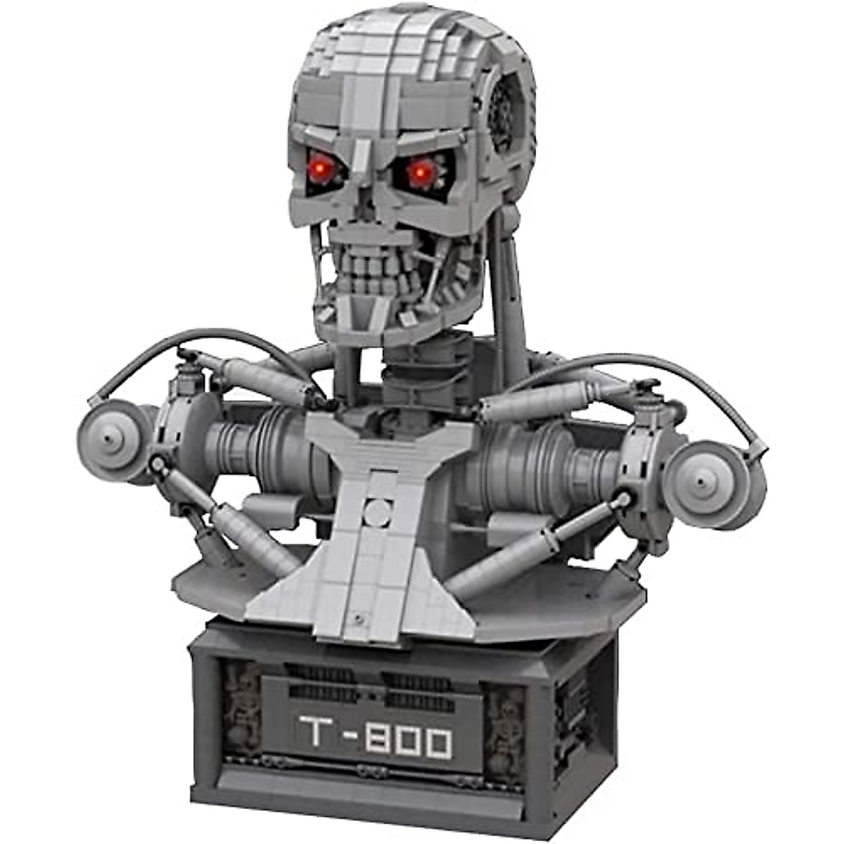 MOC Small Particle Building Block Set MOC-20570 T-800 Skeleton Bust, Creative Educational Building Bricks Kits Toy Model Compatible with L-e-g-o(3082PCS with PF)