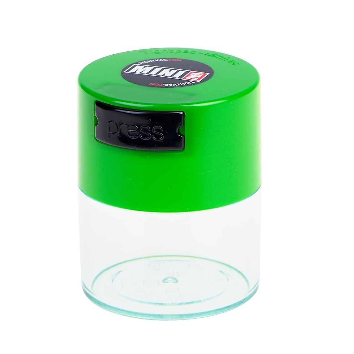 Minivac - 10g to 30 grams Airtight Multi-Use Vacuum Seal Portable Storage Container for Dry Goods, Food, and Herbs - Green Cap & Clear Body