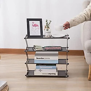 ENVEED 1pc Simple Shoe Rack Assembly Z-Type Household Dormitory (Grey)