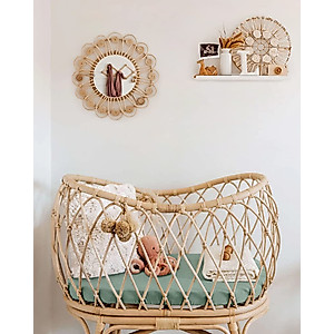 Babebay Bassinet Sheet Fitted for Baby Boy and Girl, Jersey Knit Cotton for Natural Comfort Fitted for Oval, Hourglass and Rectangular Mattress, Soft and Safe, 2 Pack (Sage Green)