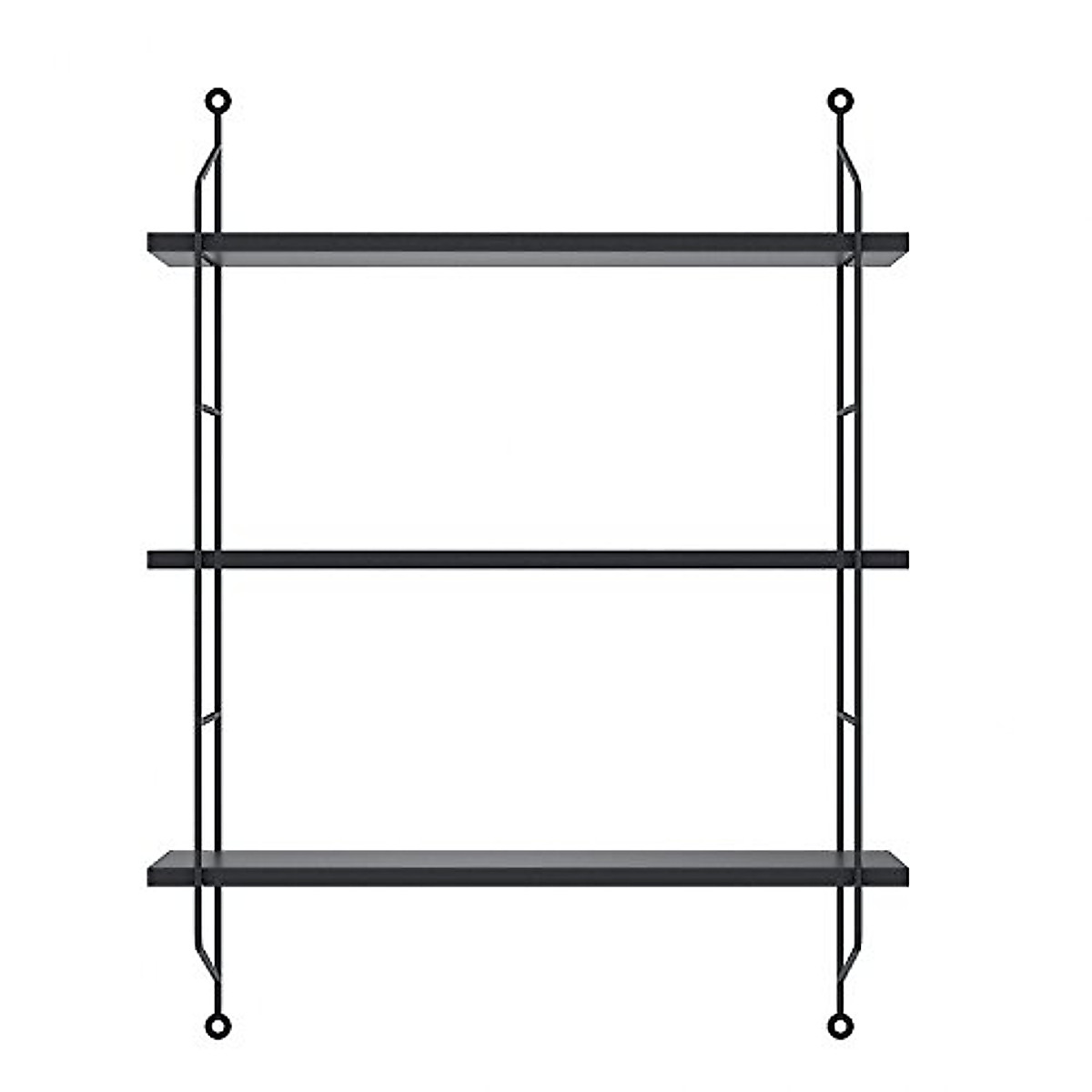 Homdox 3-Tier Industrial Floating Shelves Wall Mounted Display Wall Shelf Storage Rack Wall Rack Holder Rack
