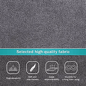 ATY Upholstered Sectional Sofa, L Shape Couch with 3 Pillows, Living Room Furniture, Perfect for Office, Apartment, 88 x 88 Inch, Gray