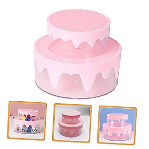 Wakauto 1 Set Storage Container Jewelry Box Plastic Material DIY Hair Rope Storage Box Girl Child Plastic Storage Box