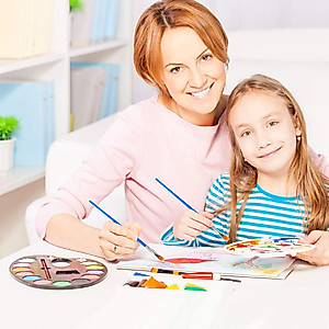 Paint Brushes Set 50 Pcs Kids Nylon Flat Hair Acrylic Small Oil Watercolor Artist Painting Kits Bulk for Children