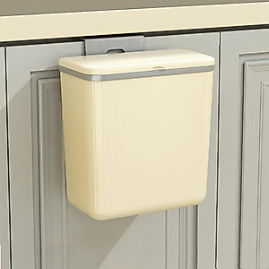 Kitchen Trash Can,Compost Trash Can,Hanging Trash Can for Kitchen Cabinet Door,Multifunctional Hanging Trash Can with Lid,8L/12L Small Kitchen Garbage Can,for Counter Top or Under Sink