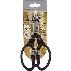 Tonic Studios NOM309477 Tim Holtz Kushgrip Non-Stick Micro Serrated Scissors 7"