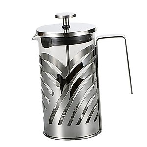 HOLIDYOYO 304 Fashion Coffee Pot Coffee Filter Pot Concentrated Coffee Multi-function Coffee Pot Espresso Pot Filter Teapot Stainless Tea Kettle Coffee Maker Espresso Coffee Machine Silver