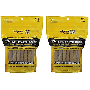 (2 Pack) Indigenous Dental Health Bones Roasted Chicken 17 Ounces each