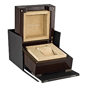 Zenith Men's 18.2020.670/01.c498 Elite Captain Central Second Rose gold Silver Sunray Dial Watch