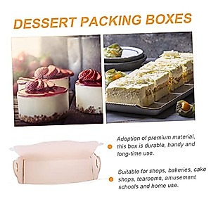 Cabilock 6pcs Packing Boxes Portable Cake Box Cupcake Decorating Donut Boxes Marble Pattern Cake Boxes Cupcakes Containers Paper Cake Boxes Handheld Candy Boxes Cardboard Cupcake Stand Mini