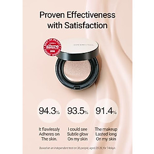 [JUNGSAEMMOOL OFFICIAL] Essential Skin Nuder Cushion (Fair Pink) | Refill Included | Natural Finish | Buildable Coverage | Makeup Artist Brand | Cream Foundation