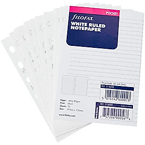 Filofax Pocket Ruled White (B213008)