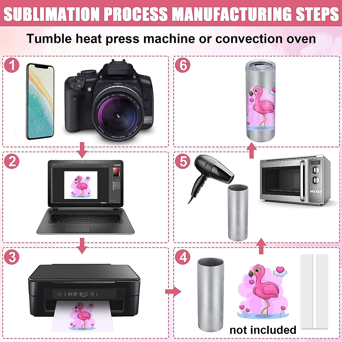 Zopeal 10 Pack Silver Sublimation Tumblers 20 oz Blank Skinny Tumbler Bulk Glitter Straight Double Wall Stainless Steel Insulated Tumblers with Lid and Straw for Heat Transfer Water Bottle Gift