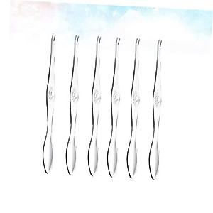 DOITOOL 6pcs 304 Food Scissors Saladitas Crackers Butter Cookies Crab Legs Forks Crab Leg Crackers Seafood Utensil Stainless Steel Slicer Peeler Biscuit Silver Tablespoon Hazelnut Opener