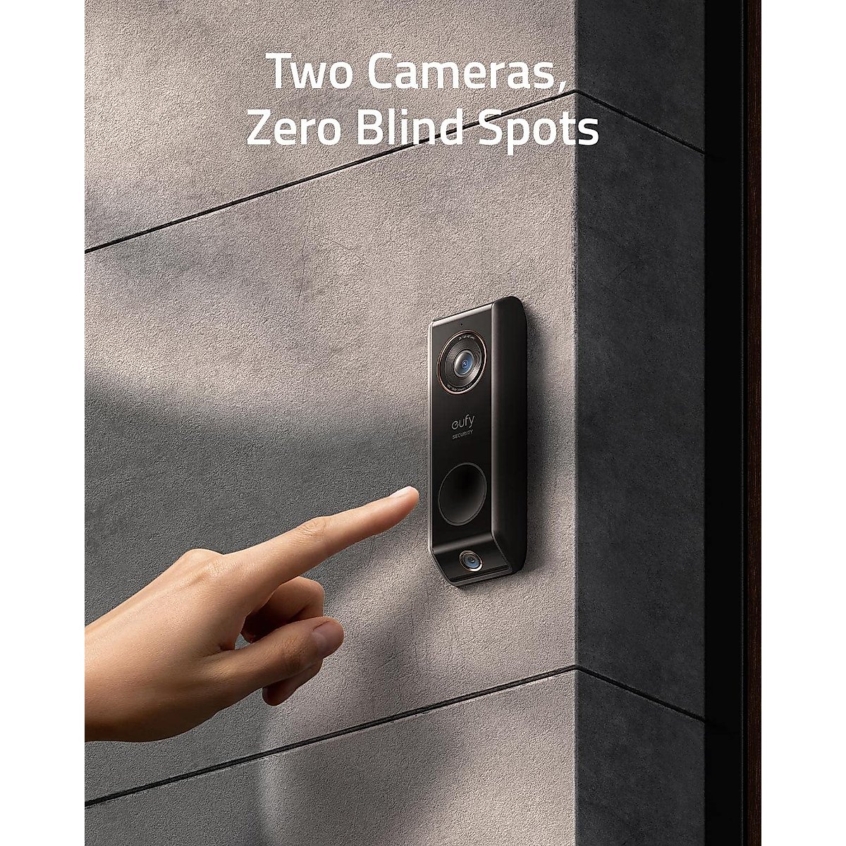 eufy Security Video Doorbell (Wired) S330 with Chime, Dual Cam,Delivery Guard,Security Camera,2K with HDR, No Monthly Fee, 16-24V, 30VA, homebase NOT Supported,Motion Only Alert(Renewed)