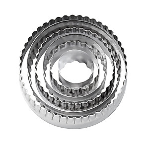 Wilton 6-Piece Nesting Fondant Double Sided Cut Out Cutters, Round