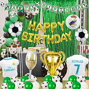 112PCS Soccer Party Decorations, Soccer Theme Birthday Party Decorations Balloons Set Decoration Items for Soccer Games Celebration Party Supplies for Soccer Fans Best Gifts