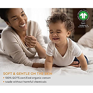 100% Organic Cotton Pillowcases - Soft and Crisp, Cooling Percale Weave, Breathable Pillow Covers, Sleep Mantra, Set of 2 (King Size, White)