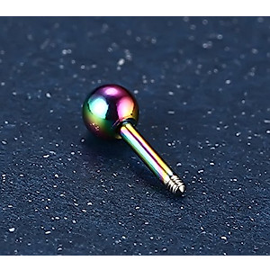 Tanyoyo 4mm Surgical Stainless Steel Ear Piercing Studs Earrings sets 5 Pair Mixed Colors High Polished 16G