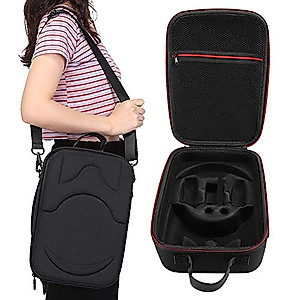 Portable Storage Bag VR Headset Accessory Carrying Case with Shoulder Strap for Oculus Quest VR Headset(Black)