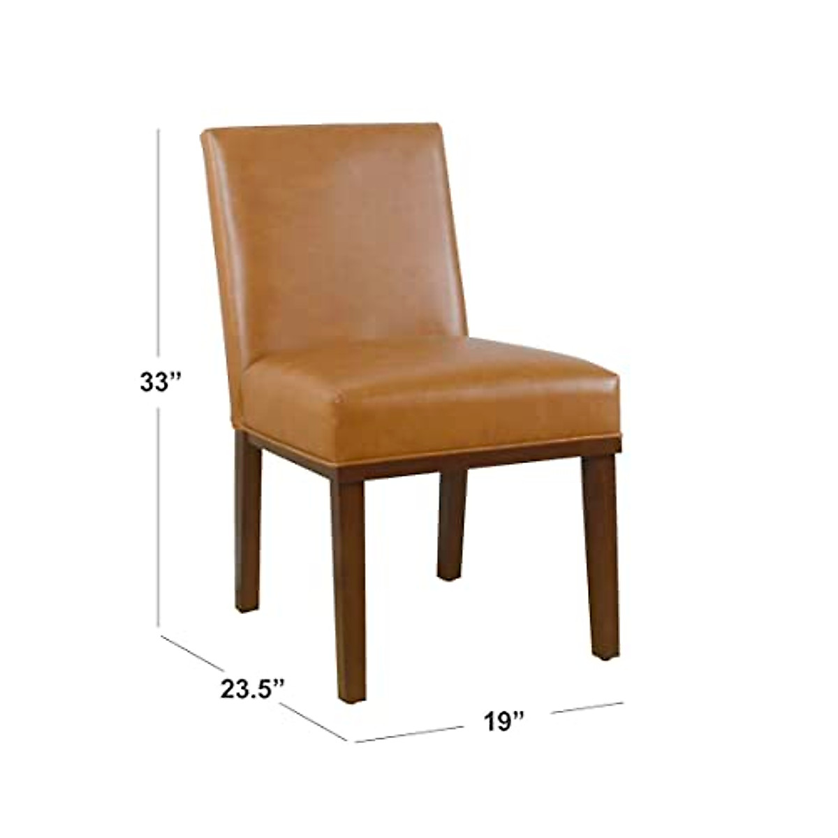 HomePop Kolbe Dining Chair - Carmel Faux Leather (Single Pack)