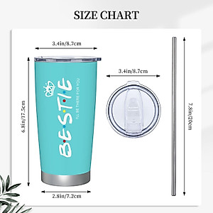 PIOYE Bestie Gifts for Women, Bestie Gifts, Gifts for Bestie Stainless Steel Tumbler 20oz, Birthday Gifts for Bestie, Friendship Gifts for Women Friends, Bestie Gifts Ideas for Mothers Day Christmas