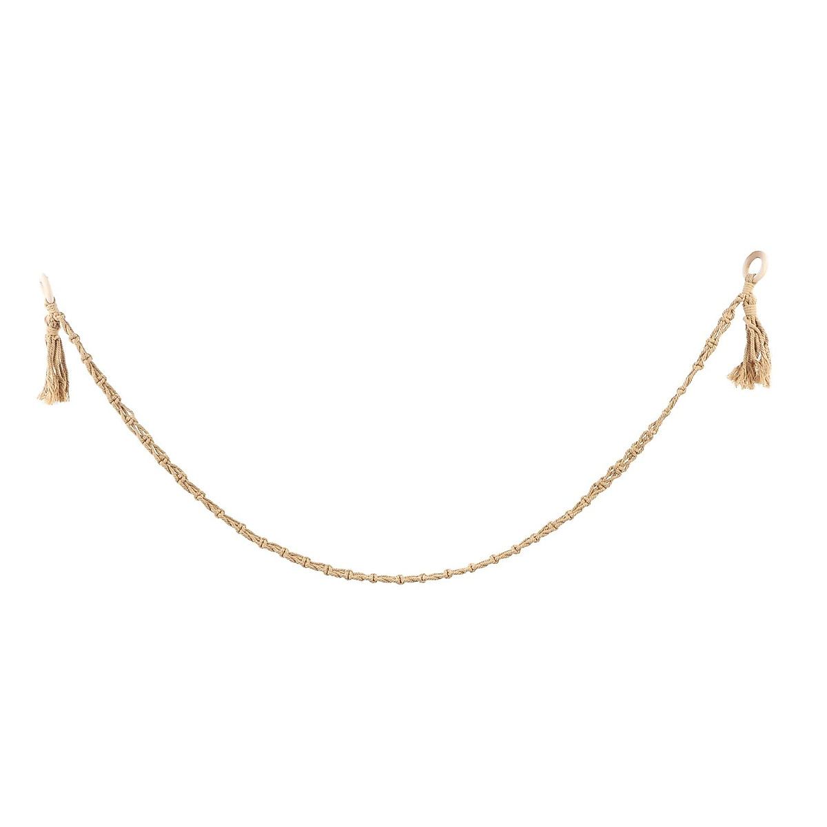 Cotton Boho Macrame Stuffed Animal Hanging Chain- Strong Toy Organizer Storage Chain 59" Handmade Plush Toys Hanging Chain with 15 Metal Clips & 2 Hook Wall Toy Storage Chain Decor for Toys Hats