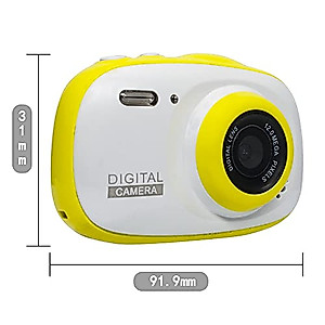 FIDECO Kids Camera, Selfie Digital Cameras Gifts for Boys Girls 3 4 5 6 7 8 9 yrs Old, 12MP 1080P HD Video Camera with 16GB SD Card for Children (Yellow)