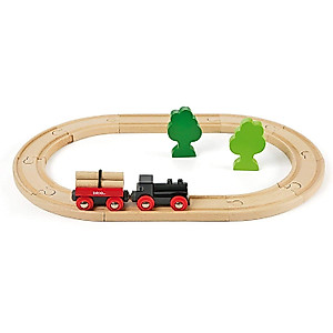 BRIO World - 33042 Little Forest Train Set - Premium 18-Piece Wooden Toy Train Set with Track and Accessories | Perfect for Kids Ages 3 and Up | FSC Certified for Sustainability