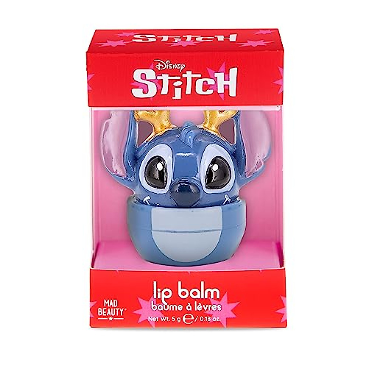 MAD BEAUTY Disney Stitch At Christmas Lip Balm, Fragranced with Cherry, Smooth & Hydrated Lips