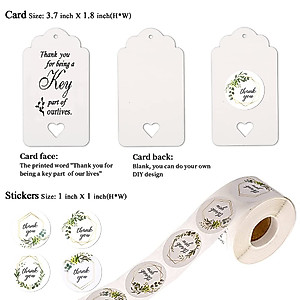 ZSHENJK 30 PCS Key Bottle Openers with 500 Thank You Stickers,Tag Cards,Key Chains,Vintage Skeleton Key Bottle Opener for Wedding Party Favors/Christmas/Birthday (Rose Gold)