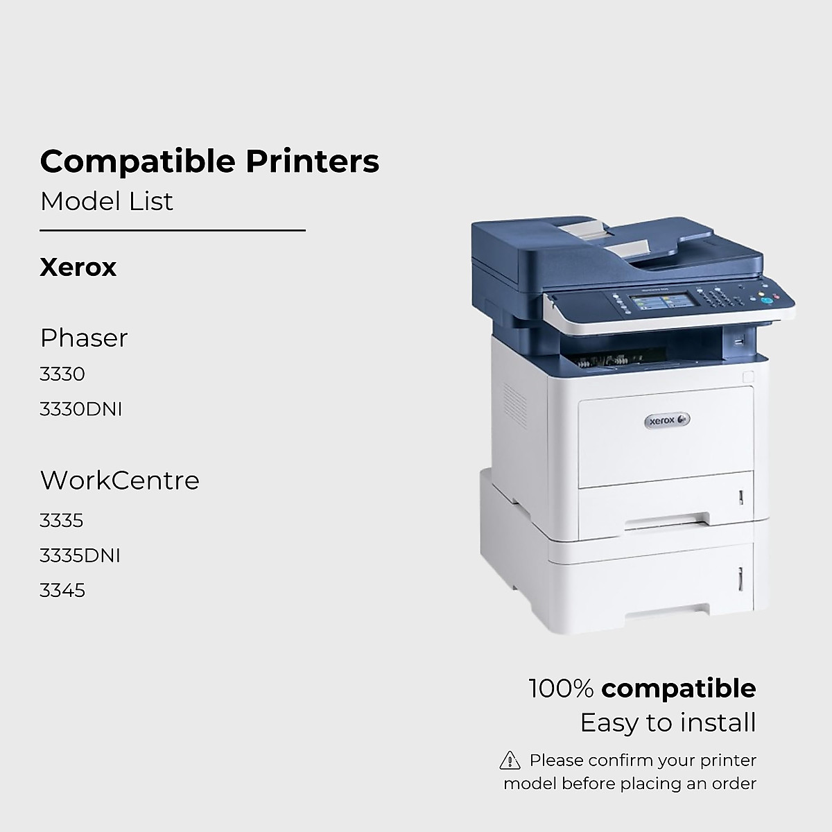 Do it Wiser Compatible Toner Cartridge Replacement for Xerox 106R03624 WorkCentre 3335 3345 Phaser 3330 Toner - 106R03623 (Extra High Yield - 15,000 Pages)