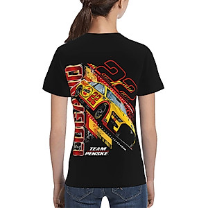 ASFRSH Joey Logano 22 Shirt for Teen Girl & Boy Printing Short Sleeve Tee Athletic Classic Shirt Crewneck T-Shirt