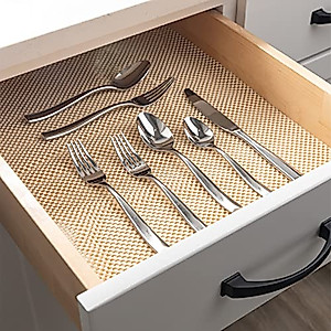 Veken Shelf Liner for Kitchen Cabinets, 12 in x 20 Ft Drawer Liners Non Adhesive, Non Slip Kitchen Cupboard Liner, Easy Install Storage Mat