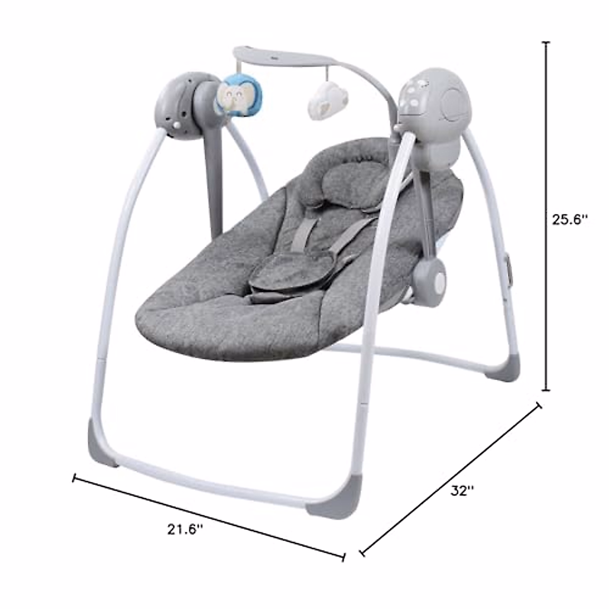 Vannetgo Comfort Portable Swing,Comfort Baby Rocking Chair with Soothing Music，Foldable,Bionic Design, Baby Rests Peacefully (25142)