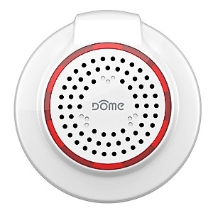 Dome Home Automation Wireless Z-Wave Battery-Powered Home Security Siren and Chime,