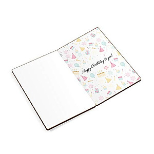 Happy Birthday Card by HeartSpace, Birthday Stars Design: Premium Wooden Greeting Cards Handmade From Sustainable Real Bamboo Wood