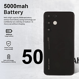 Unlocked Cell Phone for Android 6, 6.3 Inch HD Screen Smartphones, 4GB 32GB Dual SIM, Support Dual Band 5G WiFi