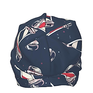 Beanie Hat for Men Women Slouchy Beanie Hats Vintage-Barber-Pole Winter Knit Cuffed Beanie Skull Cap Black