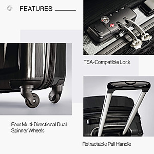 Samsonite Winfield 2 Fashion 3 Piece Spinner Luggage Set, telescoping_handle (Brushed Anthracite)