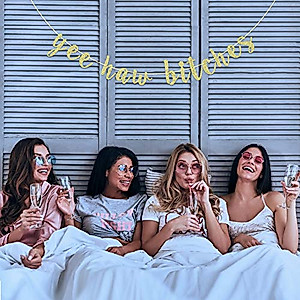 Yee Haw Bitches Banner, Nashville Bachelorette Banner, Bridal Shower, Glitter Hen Party, Bachelorette Party Decorations (Gold)