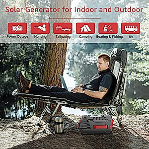 500W Portable Power Bank / Station, 296Wh Outdoor Solar Generator Backup Battery Pack with 110V/500W AC Outlet for Home Use, Emergency Outage, Camping Travel, RV Trip