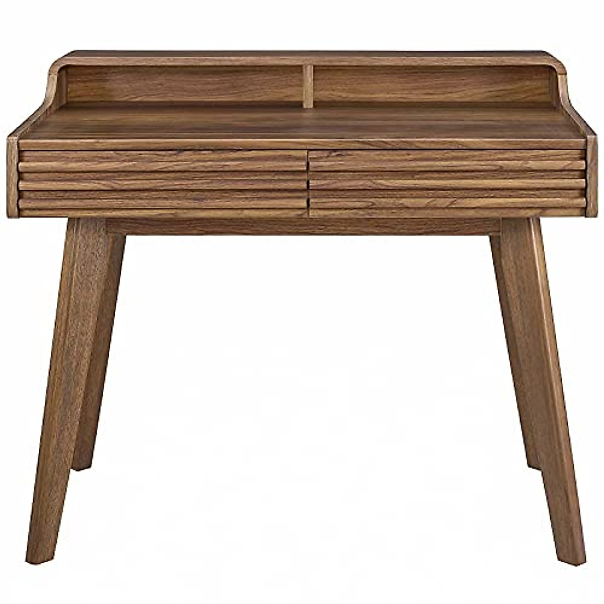 Modway Render Mid-Century Modern Writing Desk in Walnut